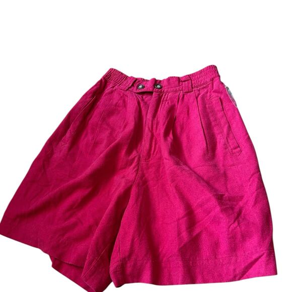 No brand | Shorts | Vintage Fuchsia Pink Silk Shorts High Waist Pleated ...